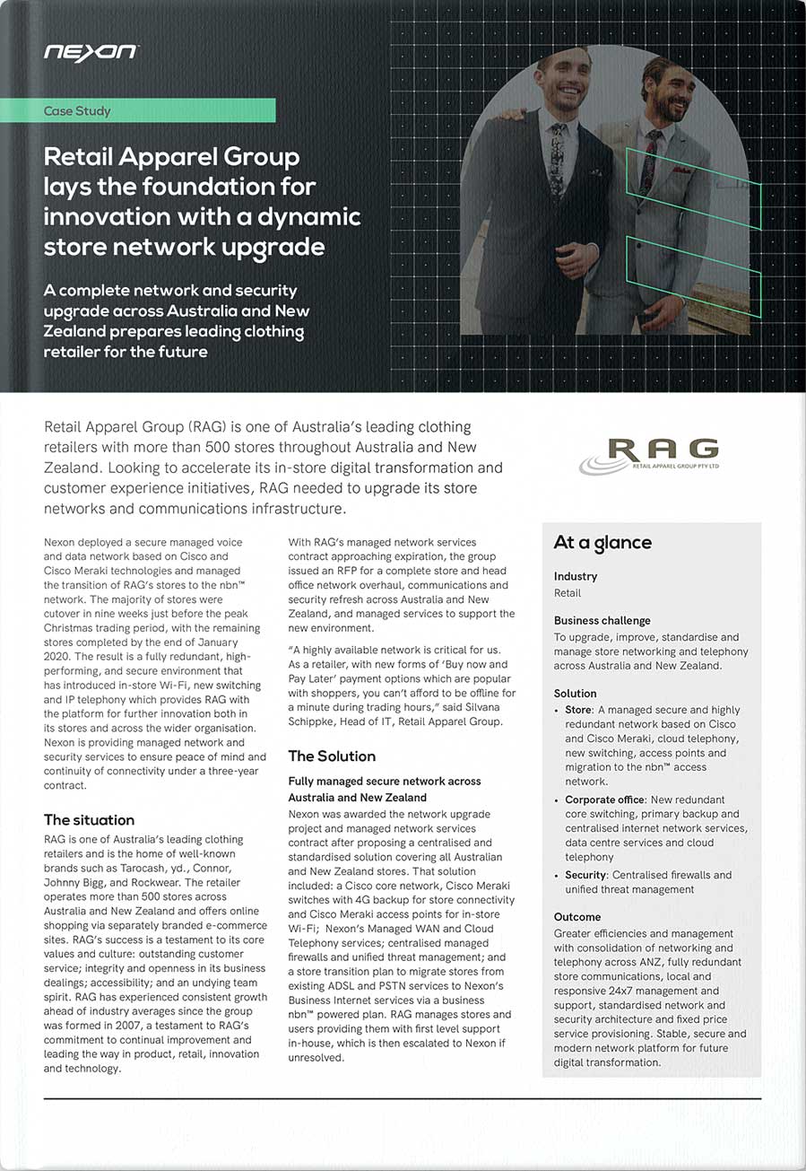 Retail Apparel Group Customer Success Story | Nexon Asia Pacific