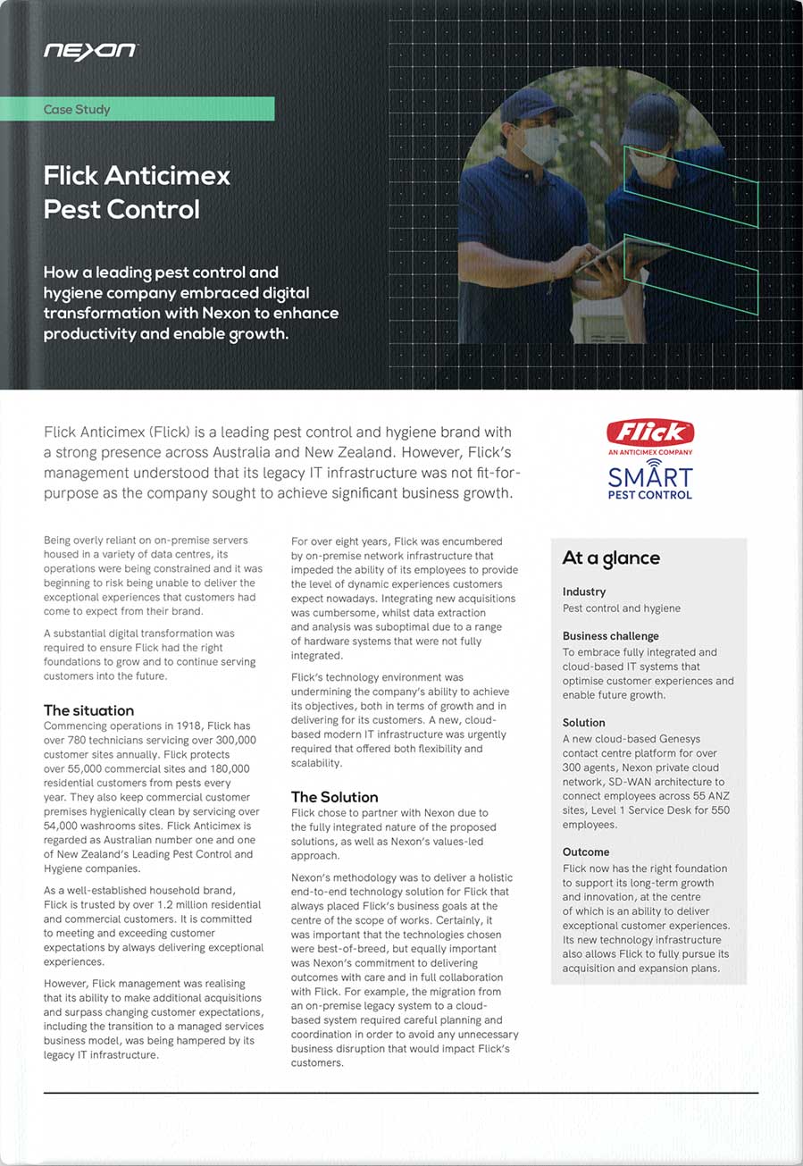 Flick Anticimex Customer Success Story | Nexon Asia Pacific